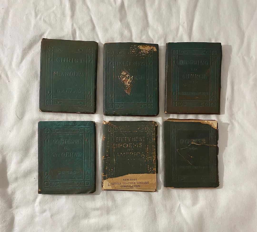 Set of SIX Volumes of Little Leather Library - 1920's Collectible ...