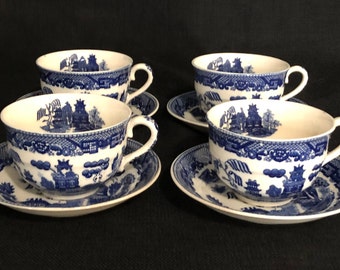 Blue Willow Tea Set - Etsy