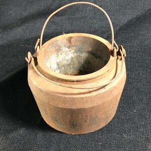 Antique 2 Part Melting Pot With 2 Handles - Early 1900's Smelting Pot ...