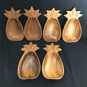 Wooden Philippine Monkey Pod Salad Bowls - Pineapple Shaped Wooden ...