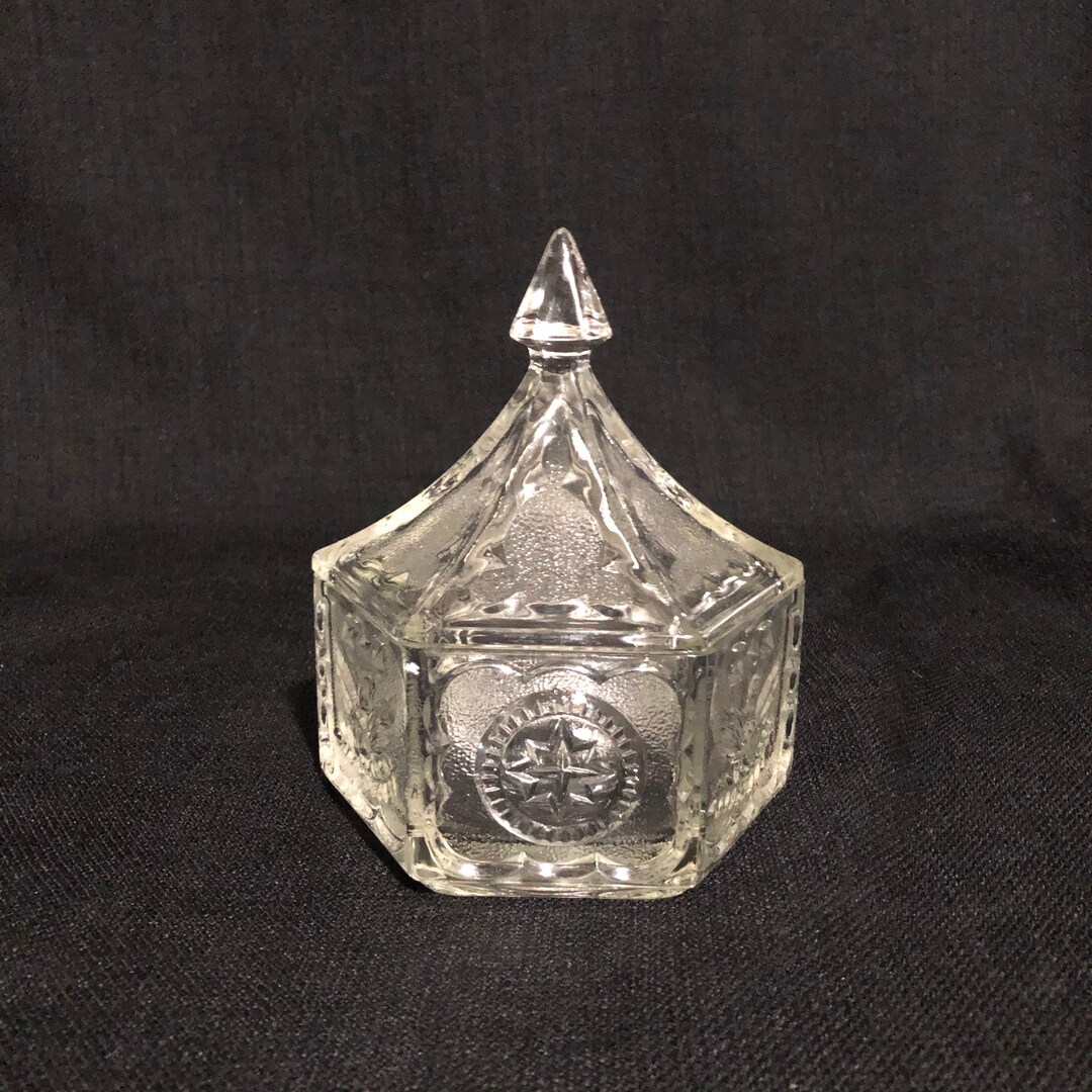 Vintage Indiana Glass Tiara Crystal Glass With Stars and Eagles ...