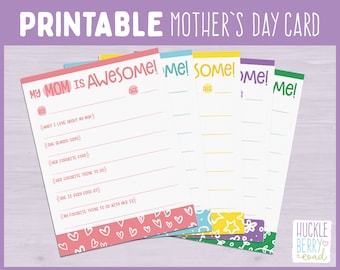 All About My Sister Mother's Day Questionnaire Survey - Etsy