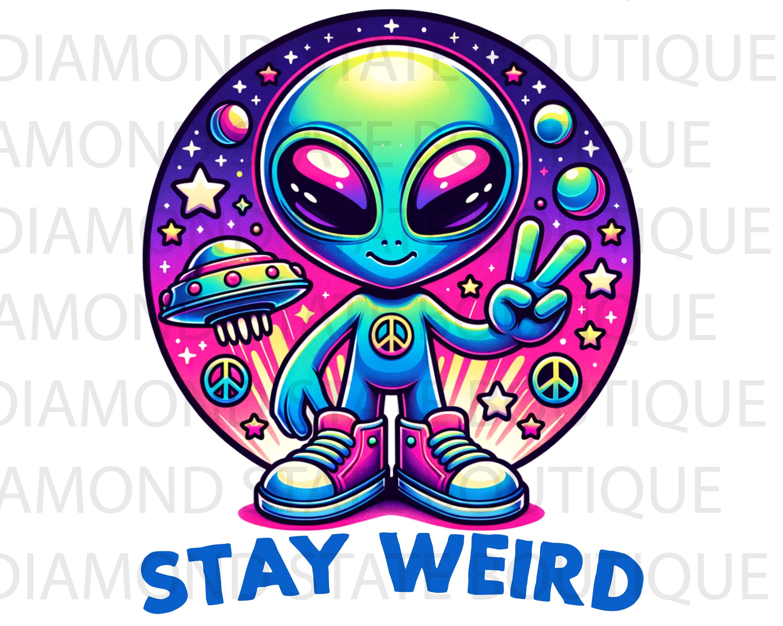 Alien Decal Stickers Graffiti Alien Digital Download Transparent PNG ...