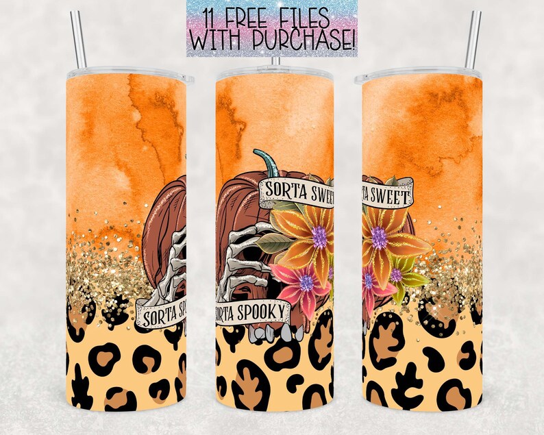 Sorta Sweet Sorta Spooky Halloween Skeleton Hand Leopard - Etsy