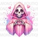 Pink Reaper With Heart Hands, Watercolor, PNG, Sublimation, Funny ...