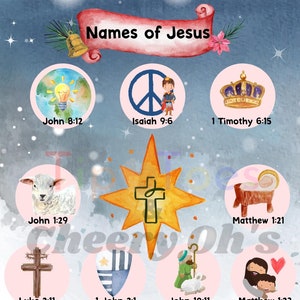 Names of Jesus, Christmas Activity, Homeschool Printable, Bible ...