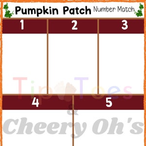 Kids Fall Activity, Pumpkin Patch Game, Number Matching Worksheet ...