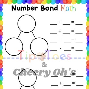 Number Bond Fact Families, Number Bond Worksheet, Math, Decomposing ...