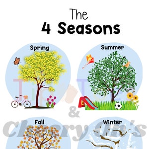 The Four Seasons Printable, Spring, Summer, Autumn, Winter, Homeschool ...