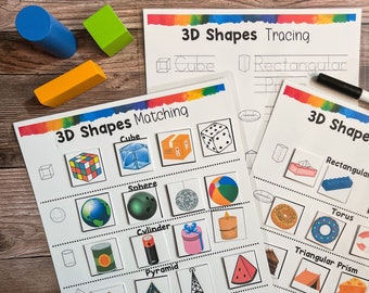 3D Shape Nets Activity 4th 5th 6th Grade Cutout 3D Shapes - Etsy