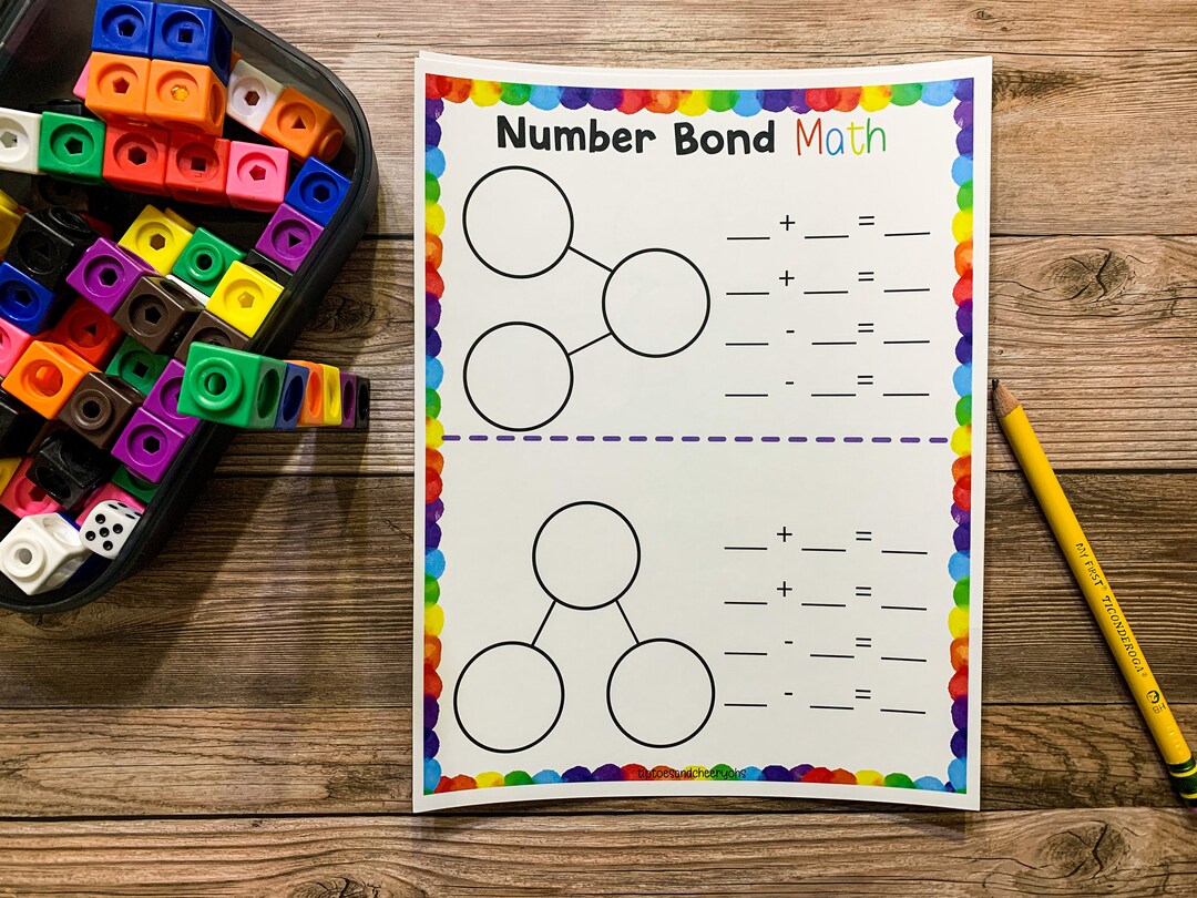 Number Bond Fact Families, Number Bond Worksheet, Math, Decomposing ...