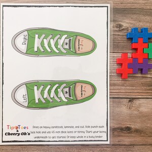Shoe Lacing Cards, Printable, Shoe Tying Practice, Kindergarten, Kid's ...