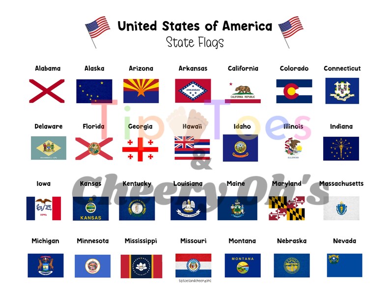 United States of America, State Flags, 50 States, U.S. State Flags ...