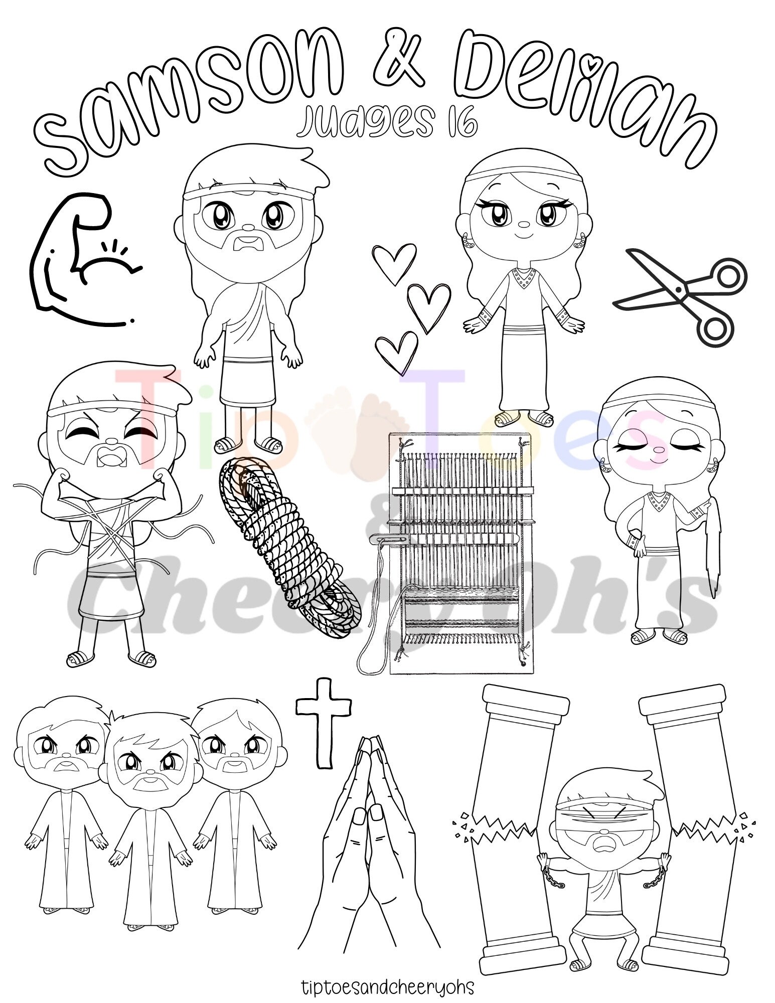 Samson and Delilah Bible Activities Sunday School - Etsy