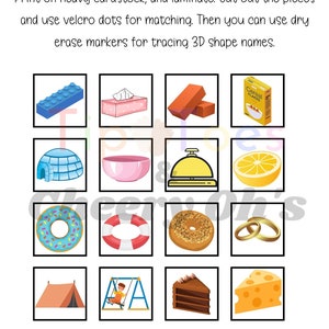 3D Shapes Matching, 3D Shape Activity, Geometric Shapes, 3D Shapes ...