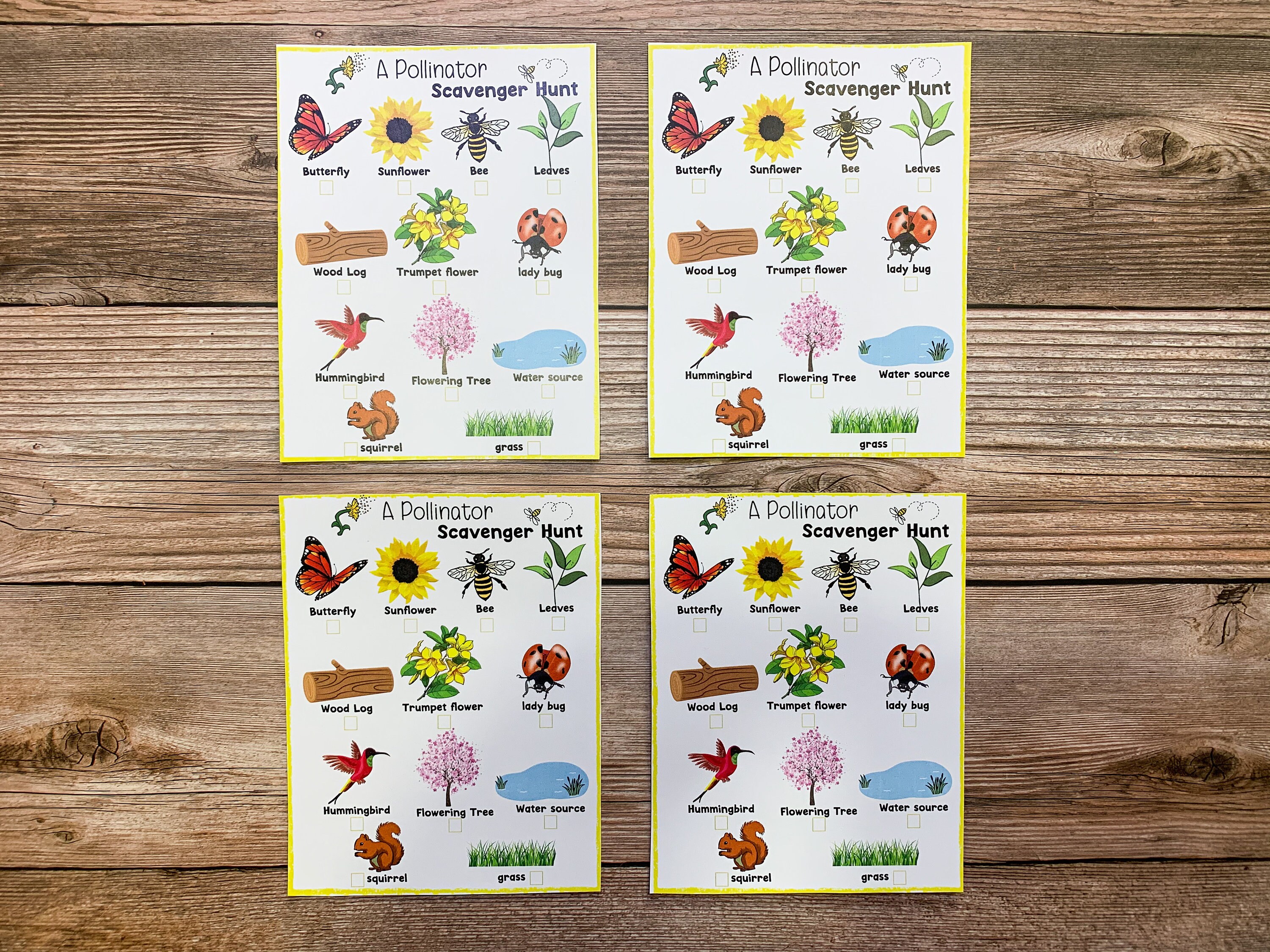Spring Scavenger Hunt, Pollinator Scavenger Hunt, Scavenger Hunt ...
