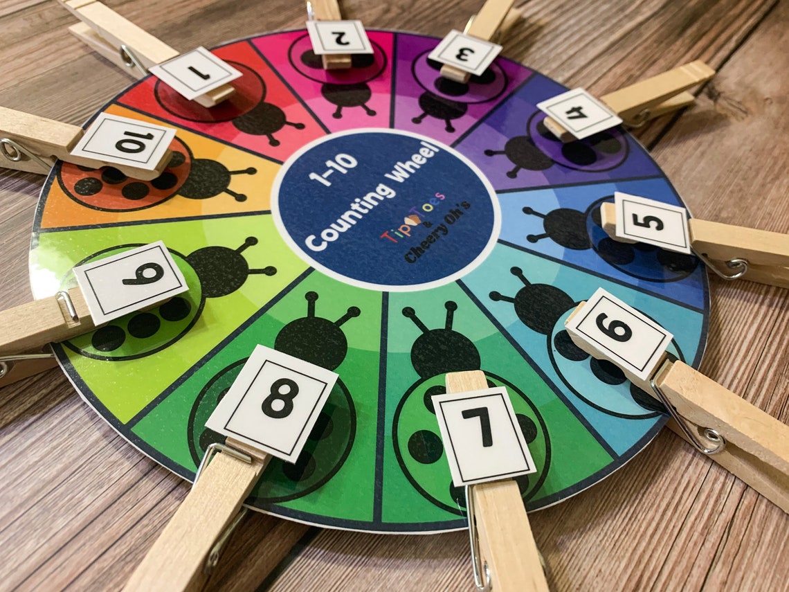 Counting Wheel Math Activity for Preschool Lady Bugs - Etsy