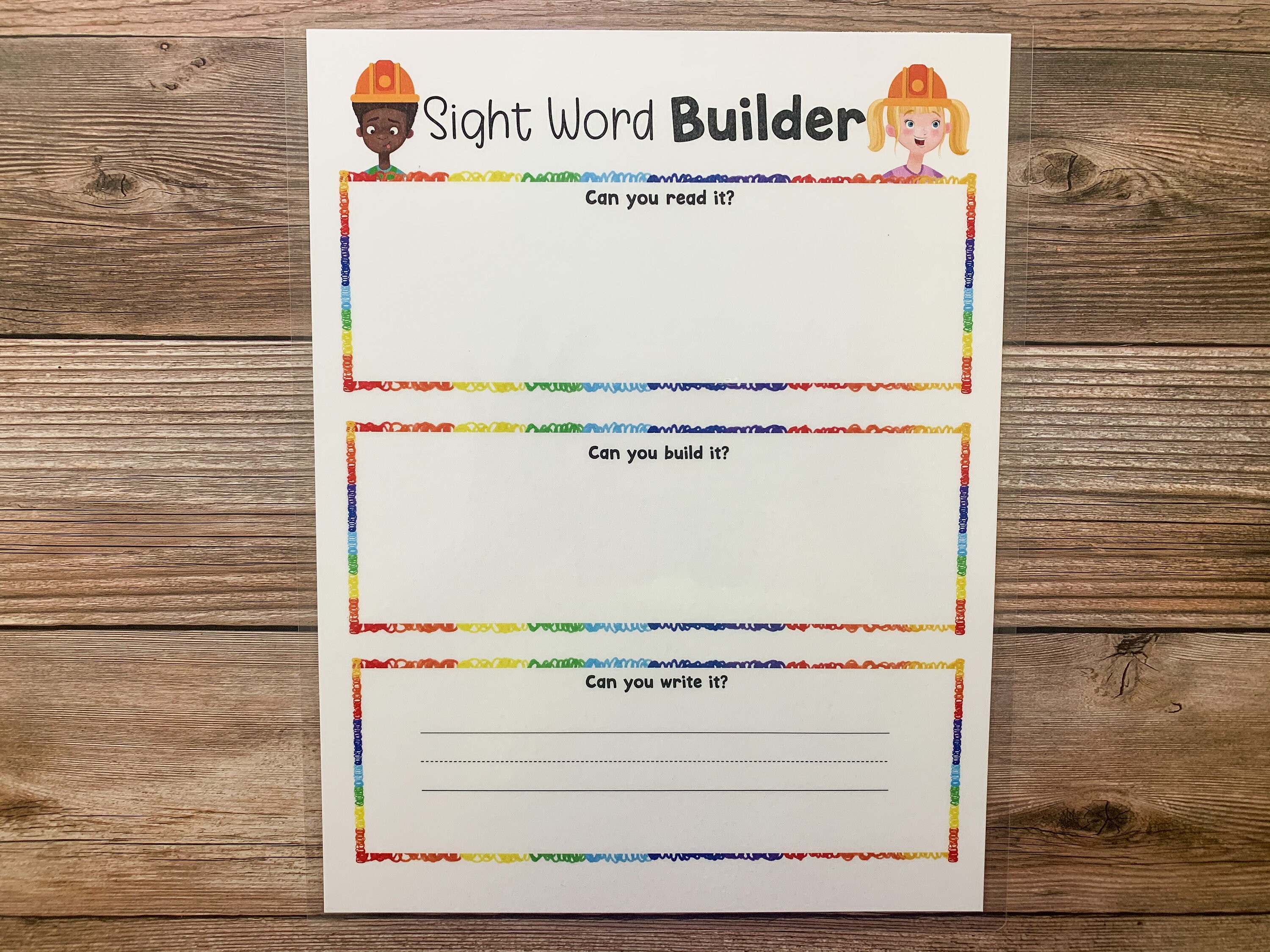 Sight Word Builder, Sight Word Recognition, Fry's 100 Sight Word List ...