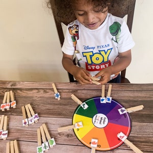 Color Matching Wheel, Homeschool, Preschool, Kindergarten, Fine Motor ...