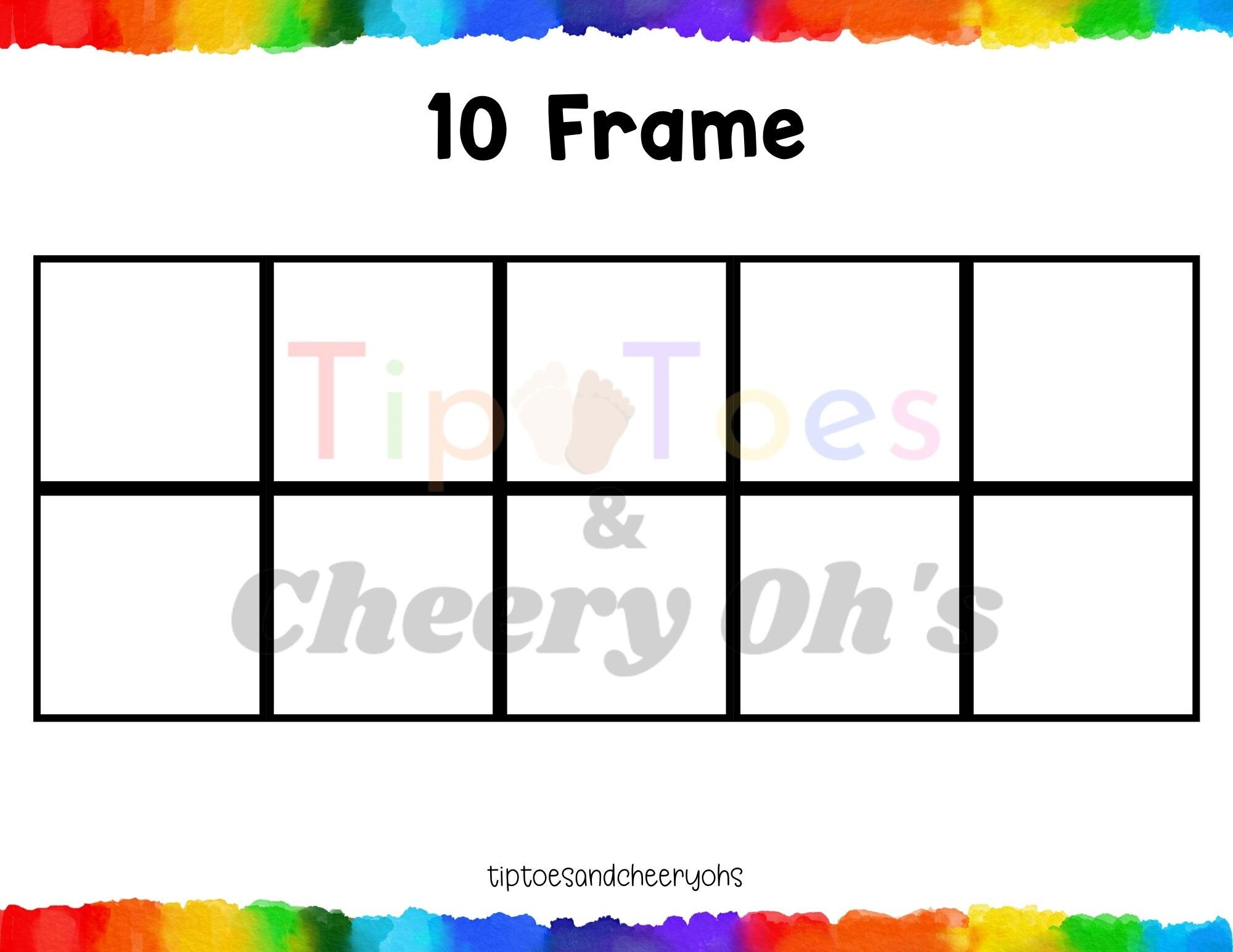 Ten Frame Flash Cards Ten Frame Counting Math Printable Ten - Etsy