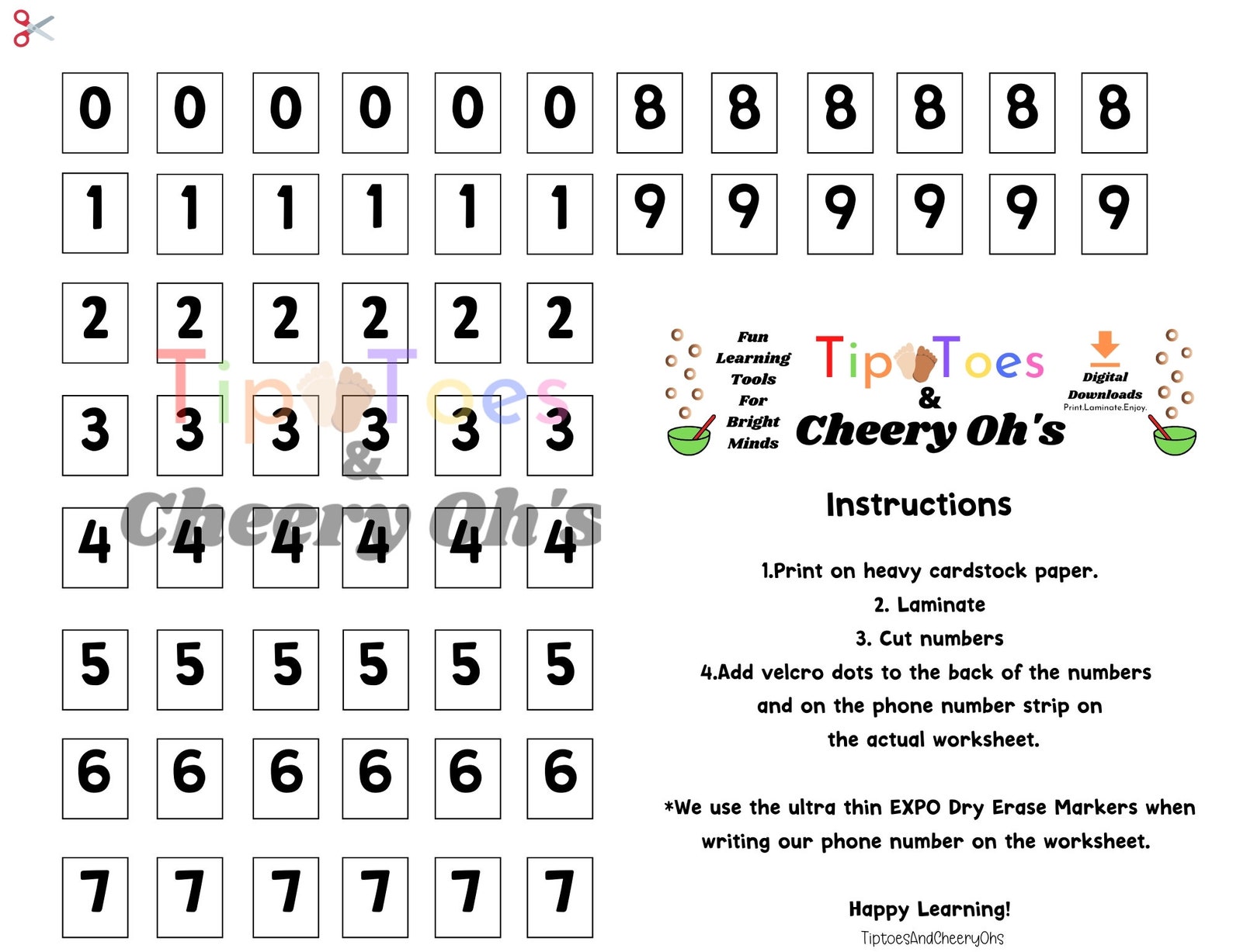 Learn My Phone Number Worksheet, Phone Number Practice, Phone Number ...