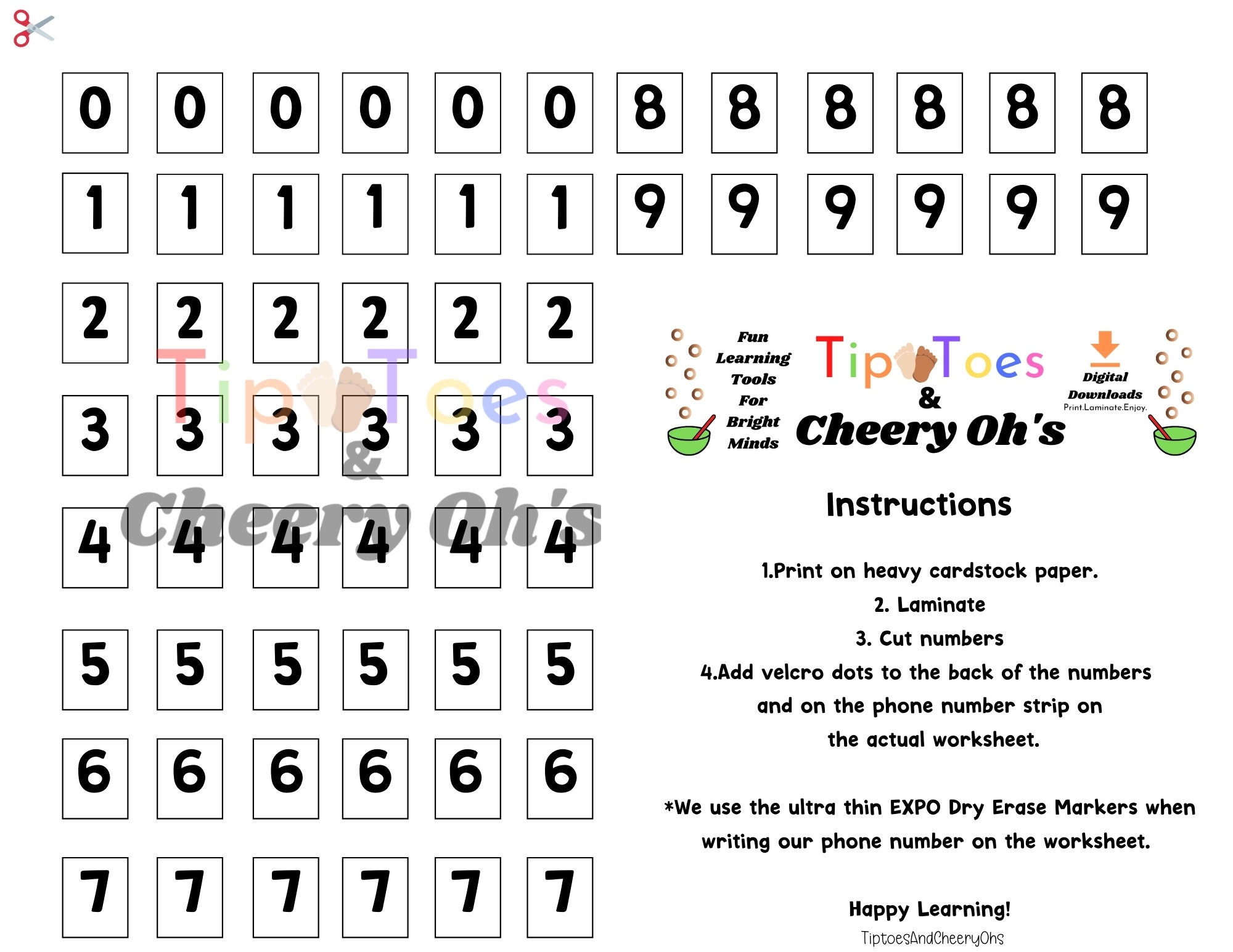 Learn My Phone Number Worksheet, Phone Number Practice, Phone Number ...