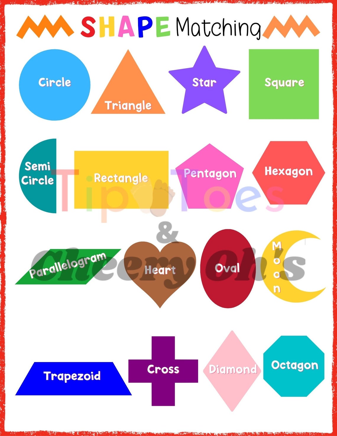 Shapes Activity for Preschool Preschool Shapes Preschool | Etsy