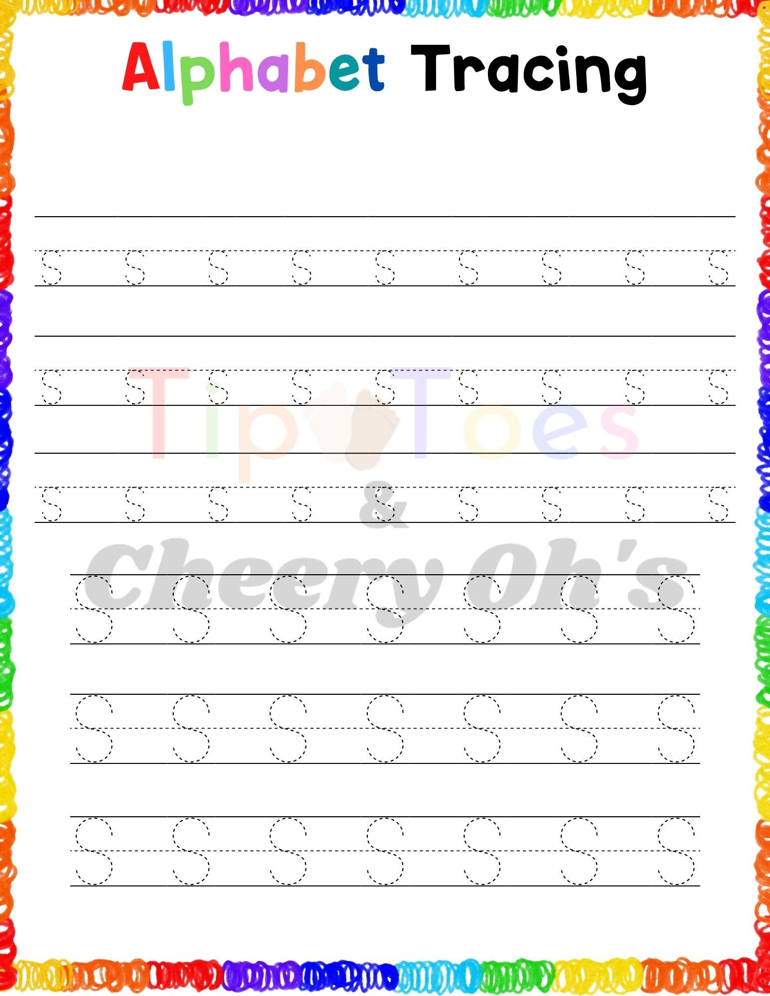 Tracing Worksheets Learn to Write Tracing Letters and - Etsy