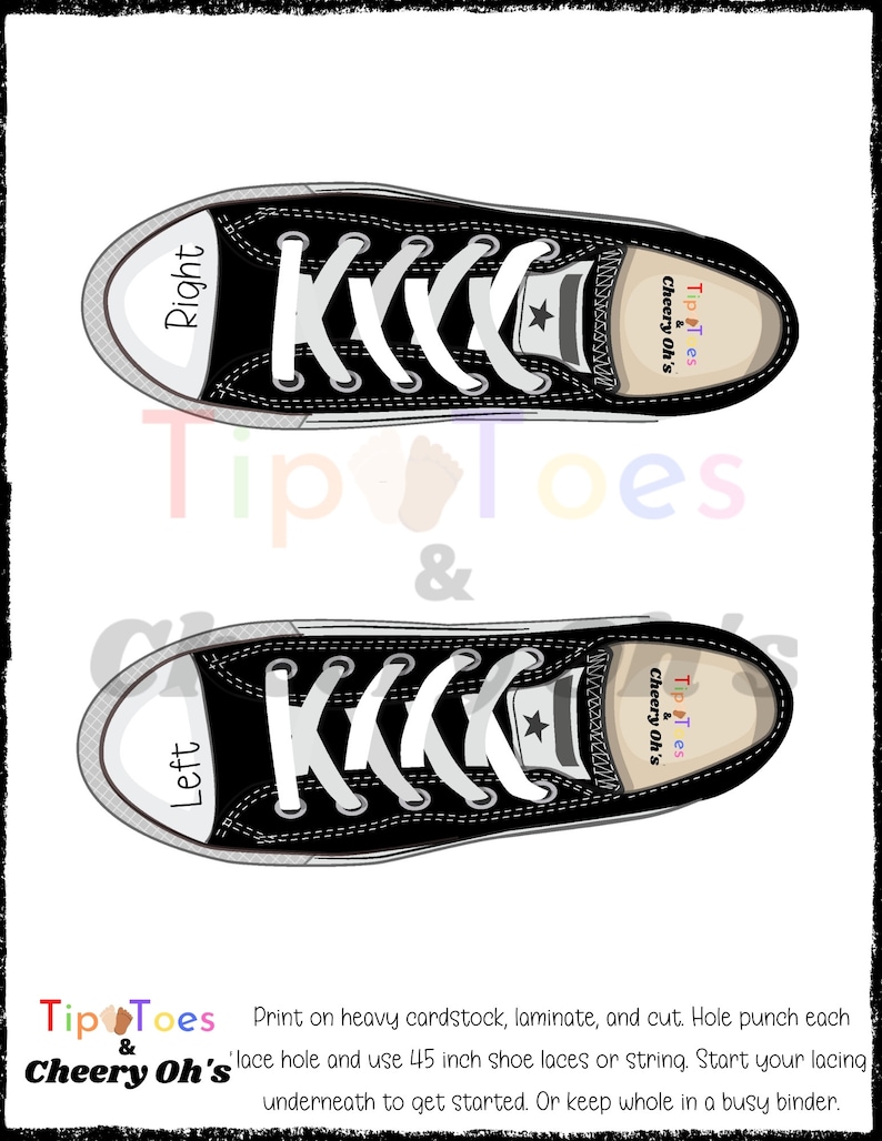 Shoe Lacing Cards Printable Shoe Tying Practice - Etsy