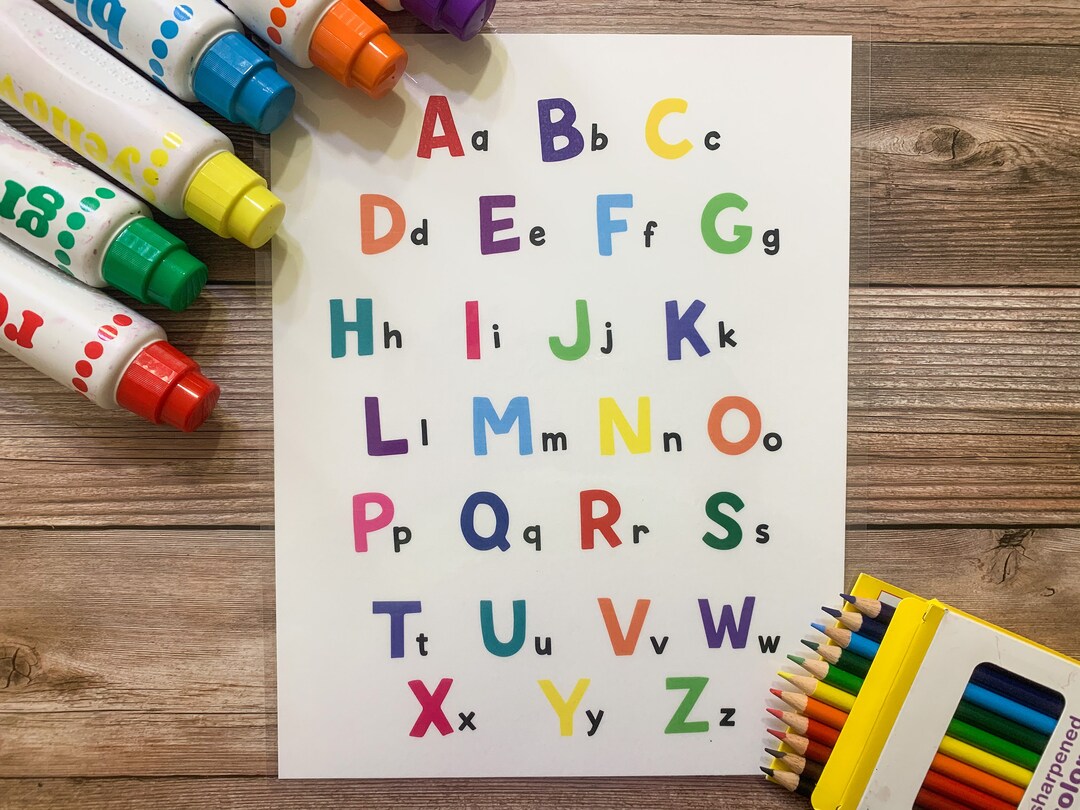 Alphabet Poster, Classroom Decor, Homeschool Printable, Learning and ...