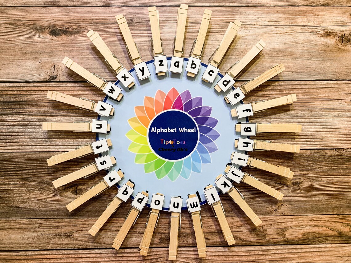 Alphabet Matching Wheel, Letter Matching Game, Homeschool Resource ...