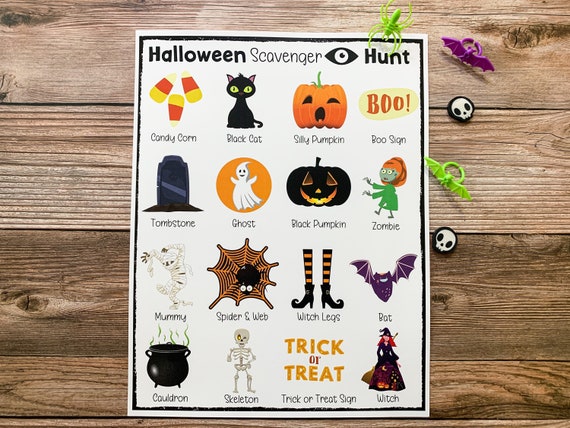 Halloween Scavenger Hunt Kids Fall Activity Seek and Find | Etsy