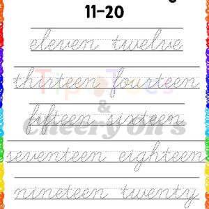 Cursive Tracing Worksheets, Cursive Tracing Letters and Numbers ...