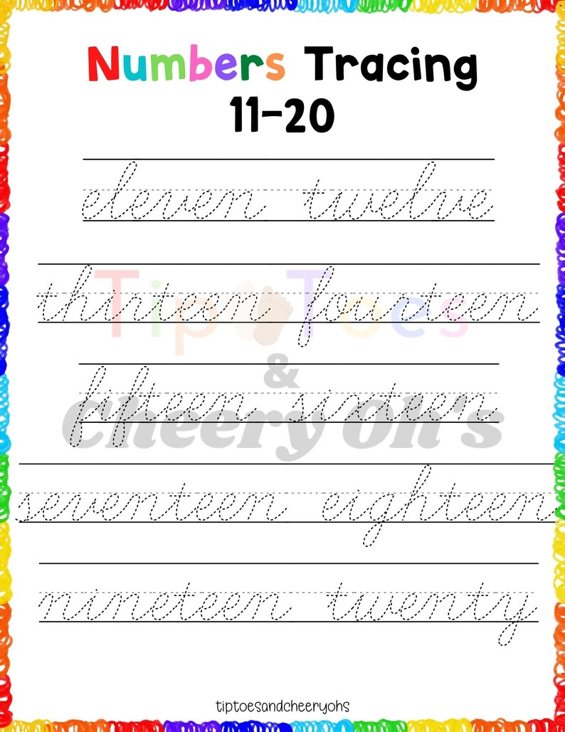 Cursive Tracing Worksheets Cursive Tracing Letters and - Etsy