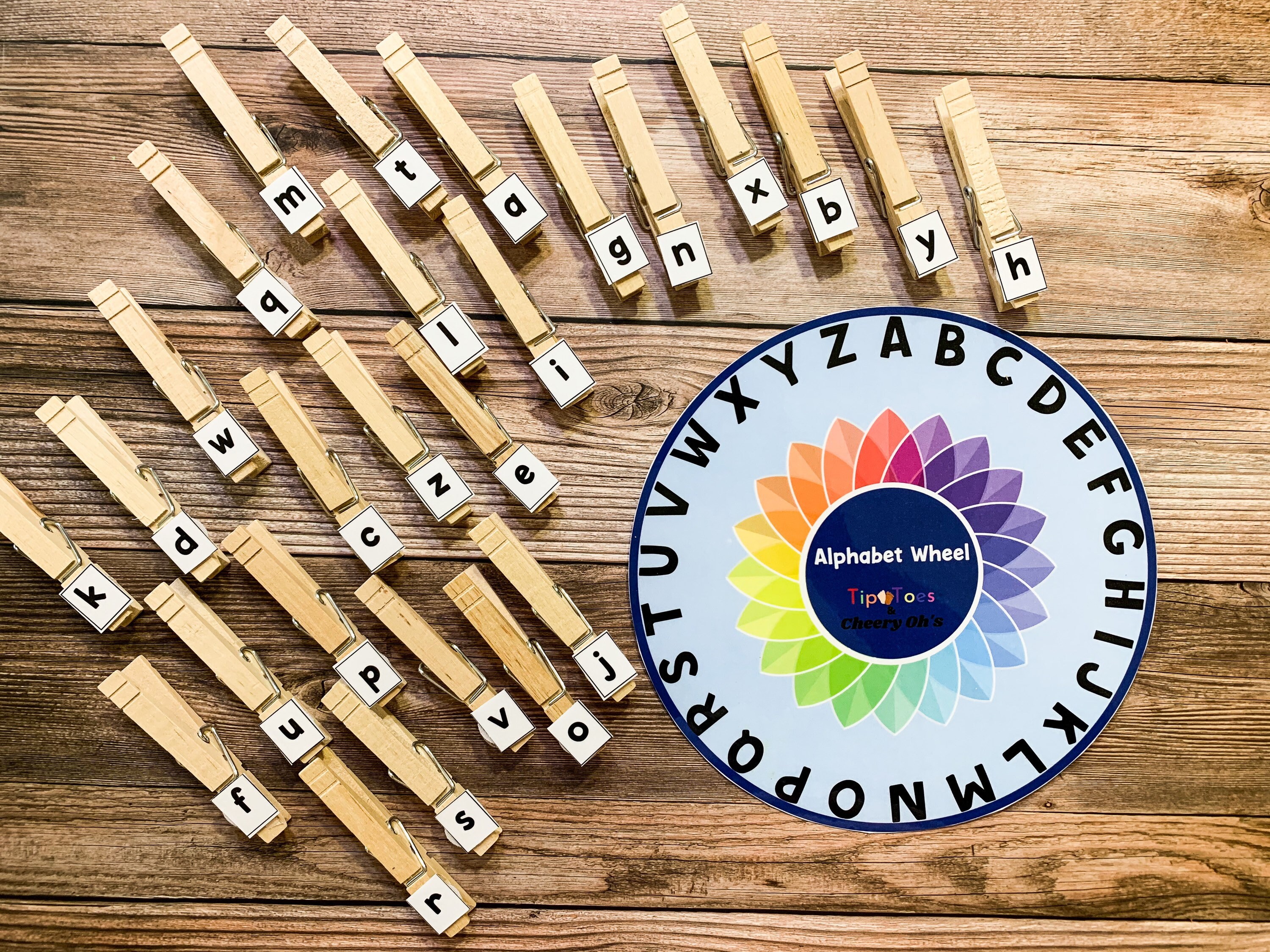 Alphabet Matching Wheel, Letter Matching Game, Homeschool Resource ...