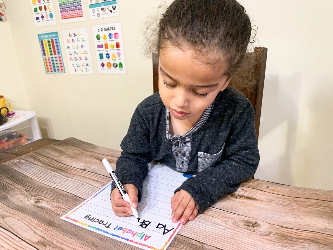 Tracing Worksheets Learn to Write Tracing Letters and - Etsy