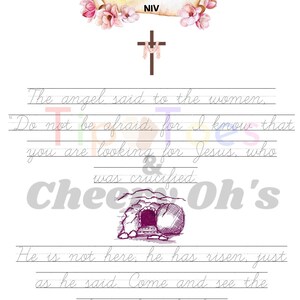 He is Risen, Bible Activity, Homeschool Printable, Bible Verse, Easter ...