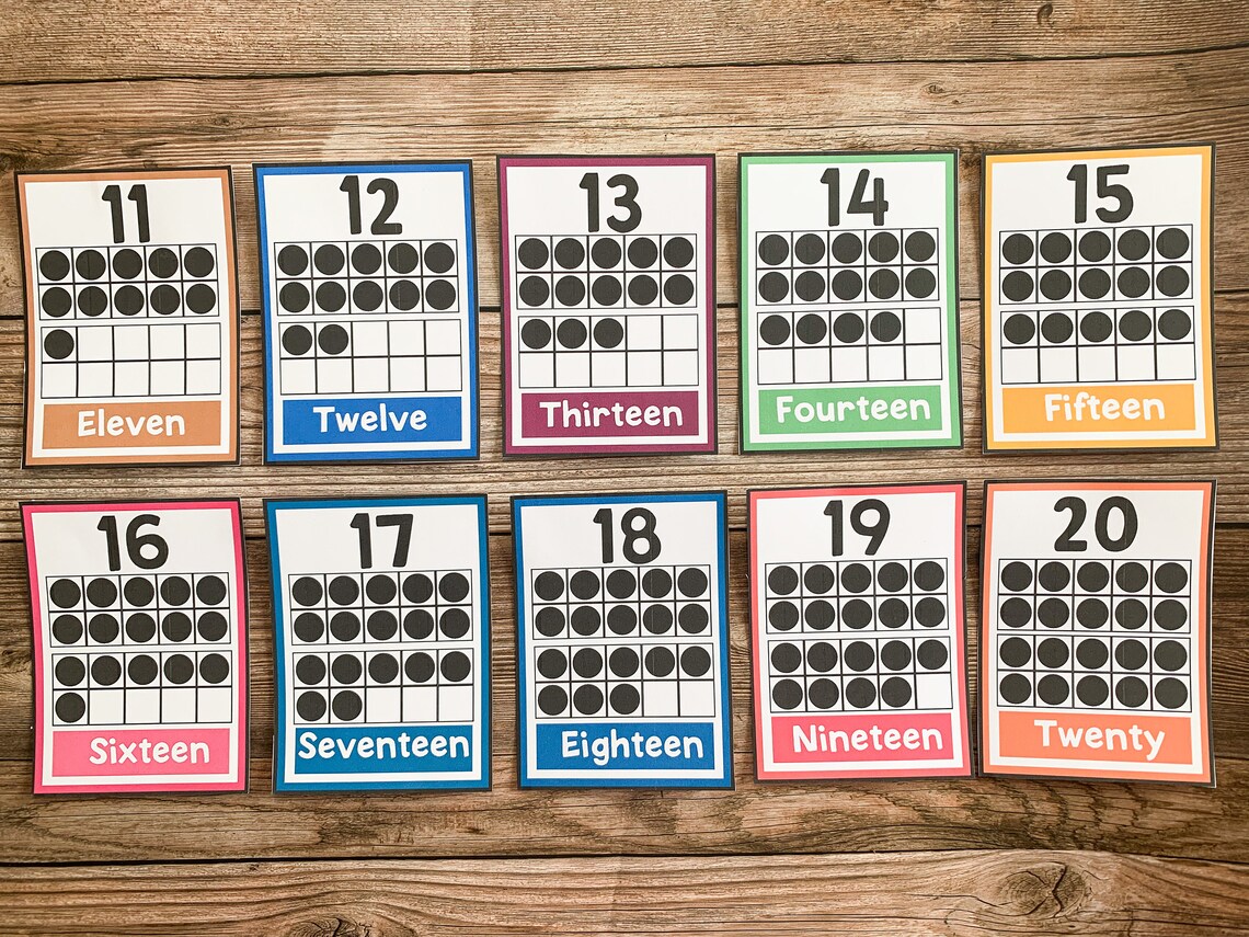 Ten Frame Flash Cards Ten Frame Counting Math Printable Ten - Etsy