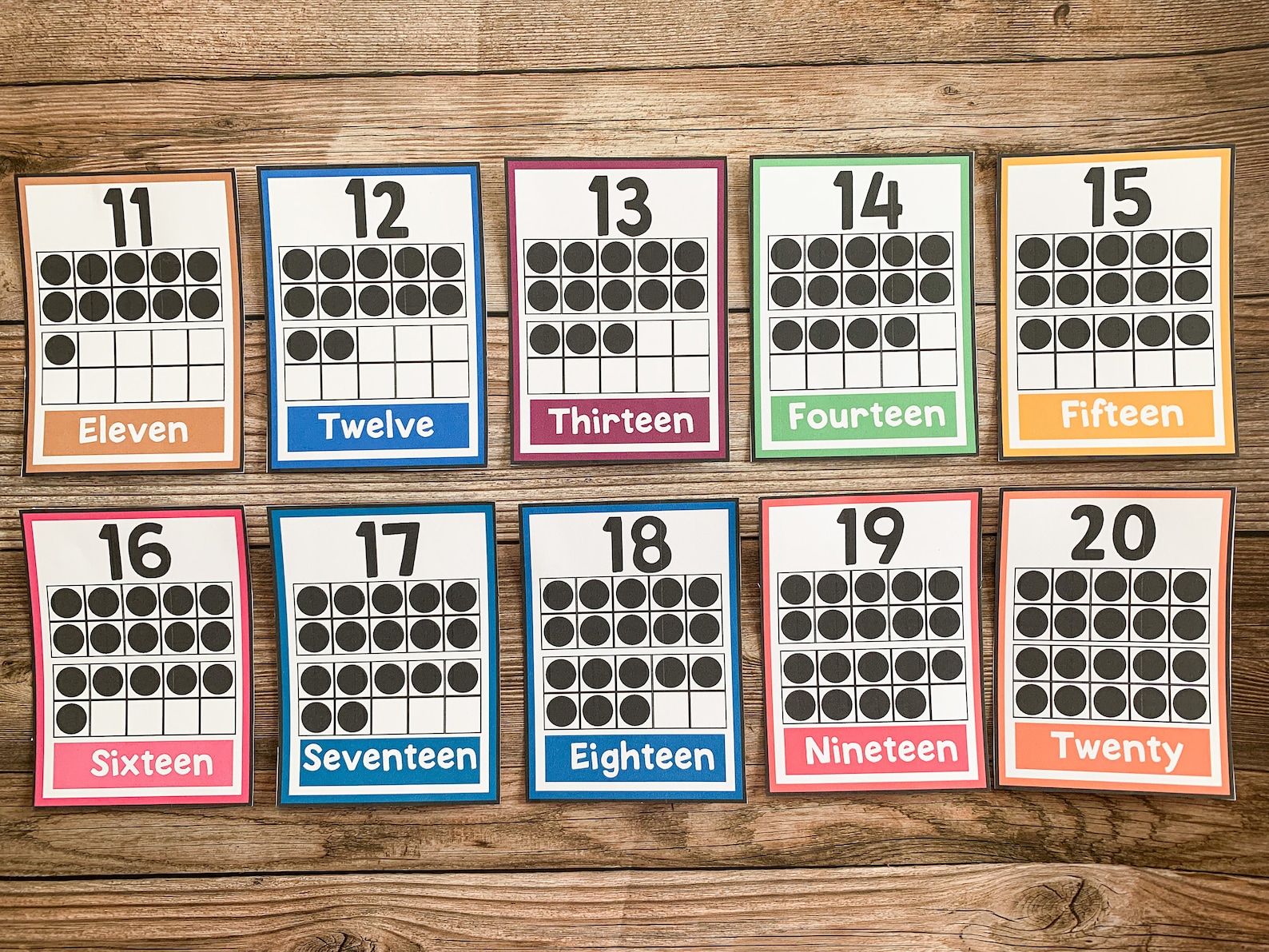 Ten Frame Flash Cards, Ten Frame Counting, Math Printable, Ten Frame ...