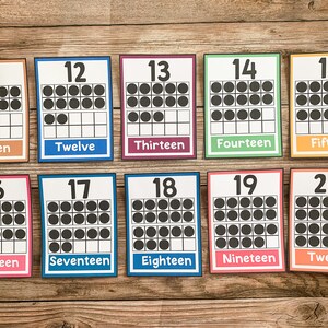 Ten Frame Flash Cards, Ten Frame Counting, Math Printable, Ten Frame ...