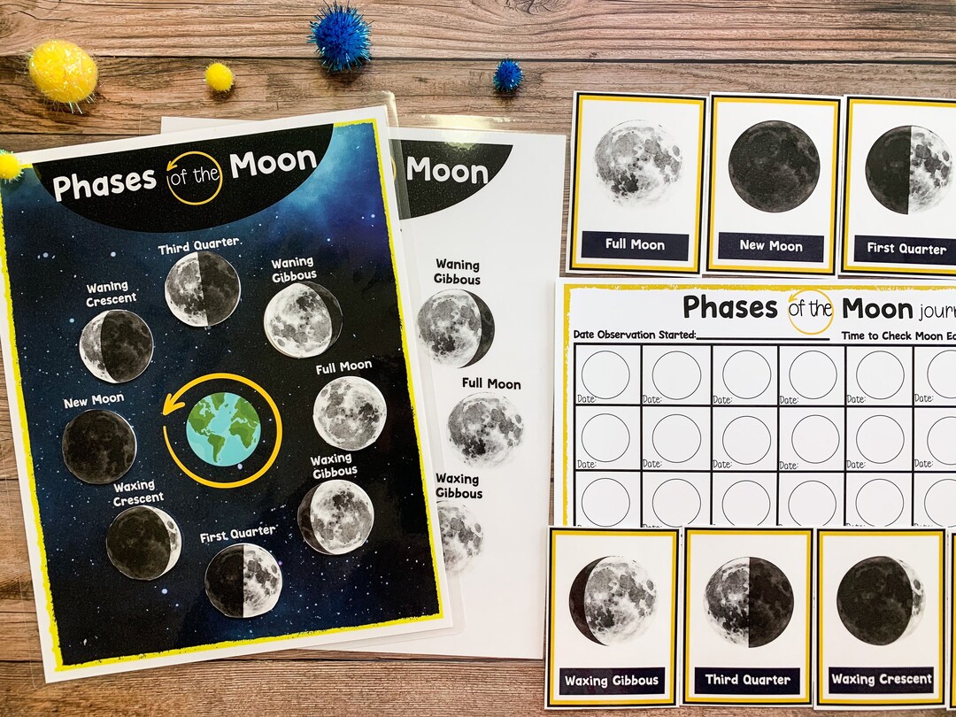 Phases of the Moon Bundle, Science Activities for Kids, Moon Phase ...