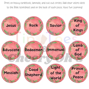 Names of Jesus, Christmas Activity, Homeschool Printable, Bible ...
