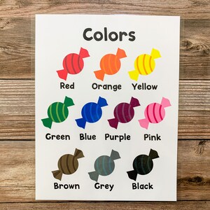 Color Chart, Colors Printable, Classroom Poster, Homeschool Printable ...