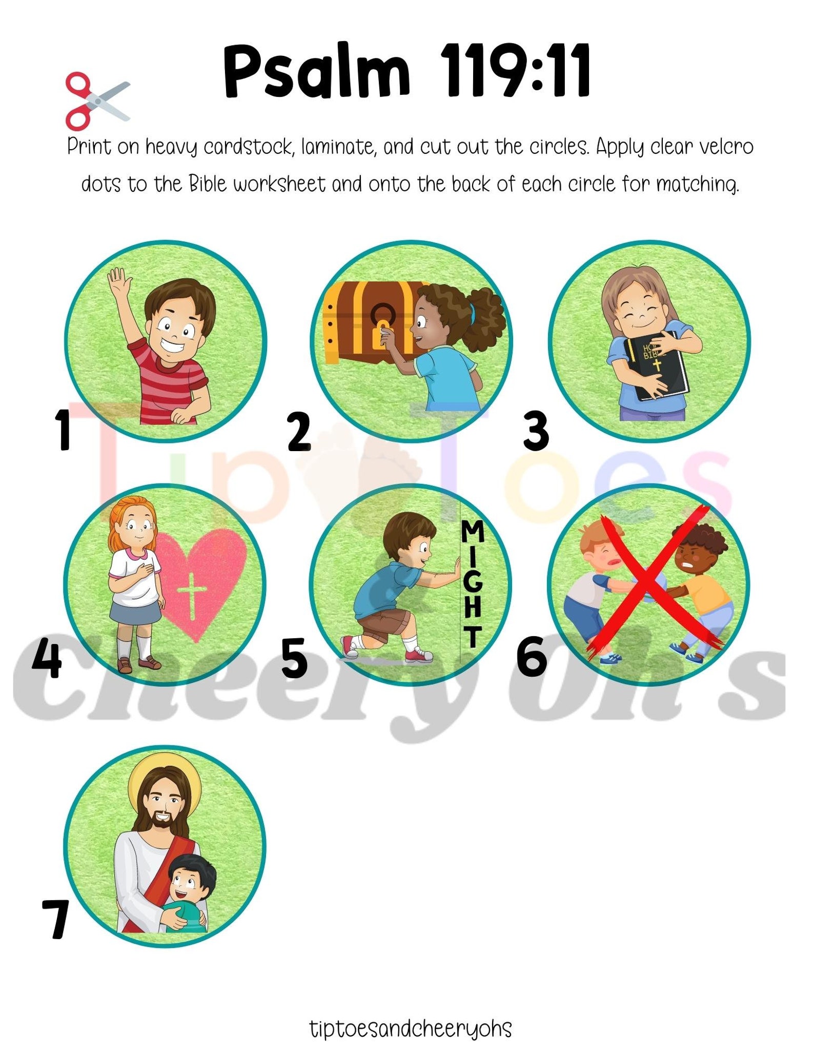 Psalm 119:11, Bible Activities for Kids, Devotional, Christian Activity ...