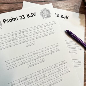 Psalm 23, Bible Study Printable, Homeschool Printable, Bible Verse ...