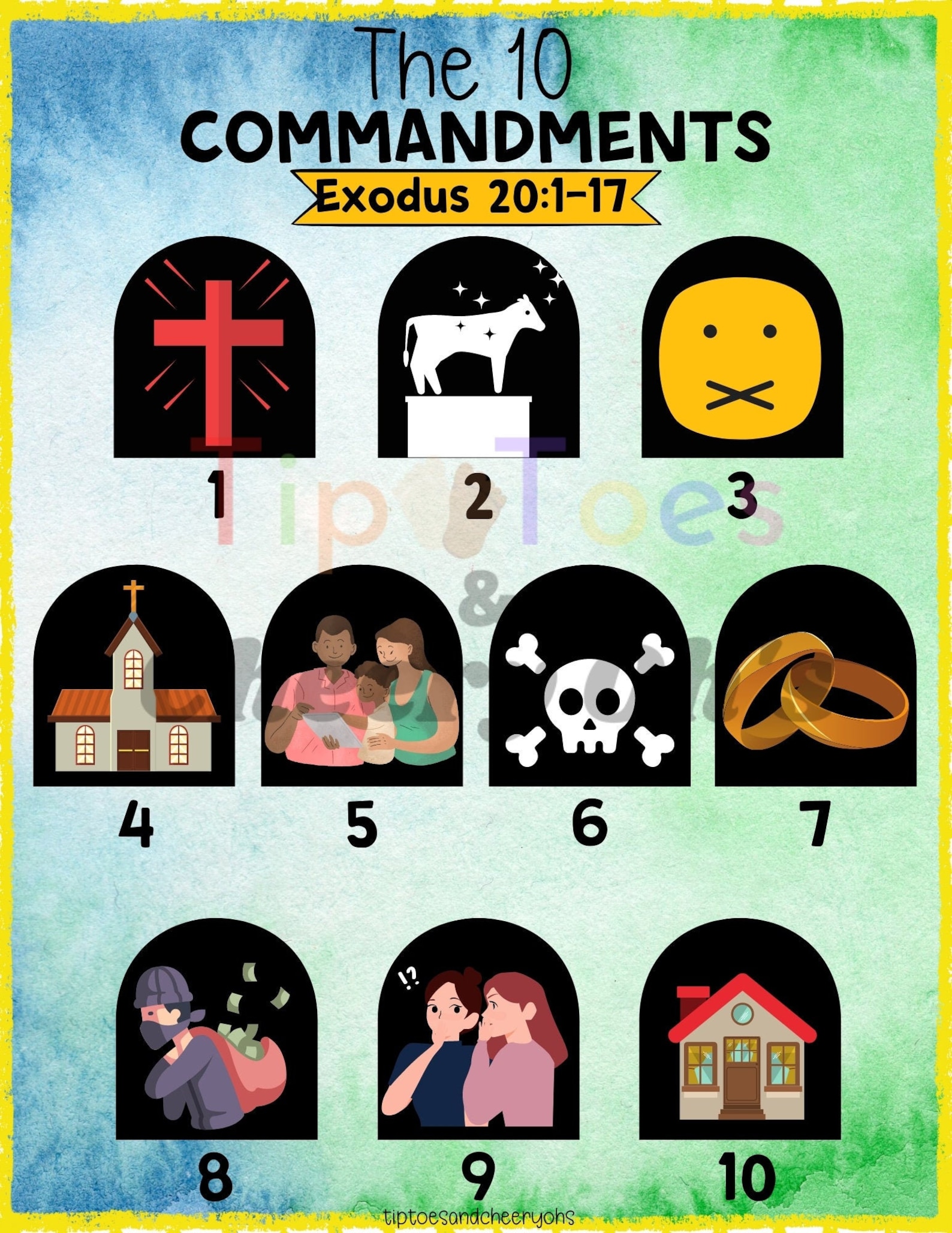 The Ten Commandments, Homeschool Printable, 10 Commandments, Bible ...