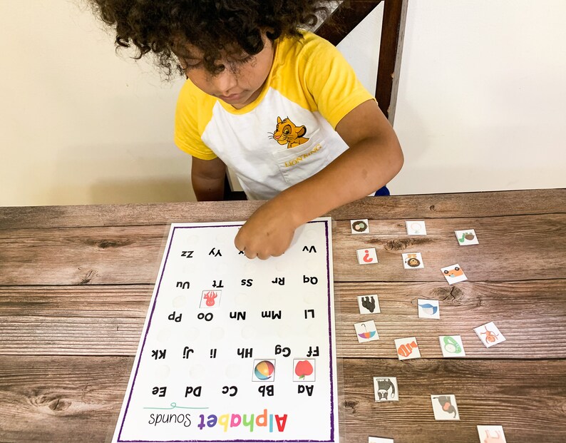 Printable Alphabet Game Beginning Sounds Letter Recognition - Etsy