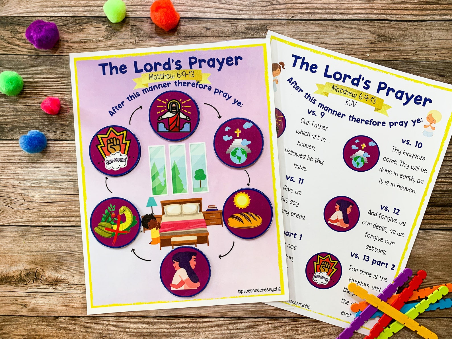 The Lords Prayer for Kids Bible Activity Prayer Bible - Etsy