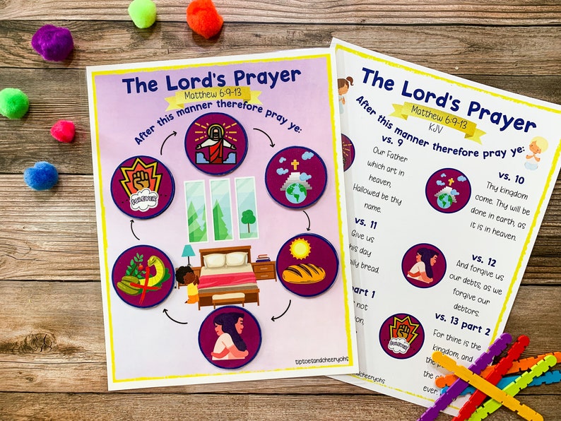 The Lords Prayer for Kids, Bible Activity, Prayer, Bible Verse ...