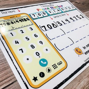 Learn My Phone Number Worksheet, Phone Number Practice, Phone Number ...